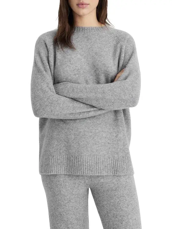 Mango Relaxed Crewneck Sweater - Grey