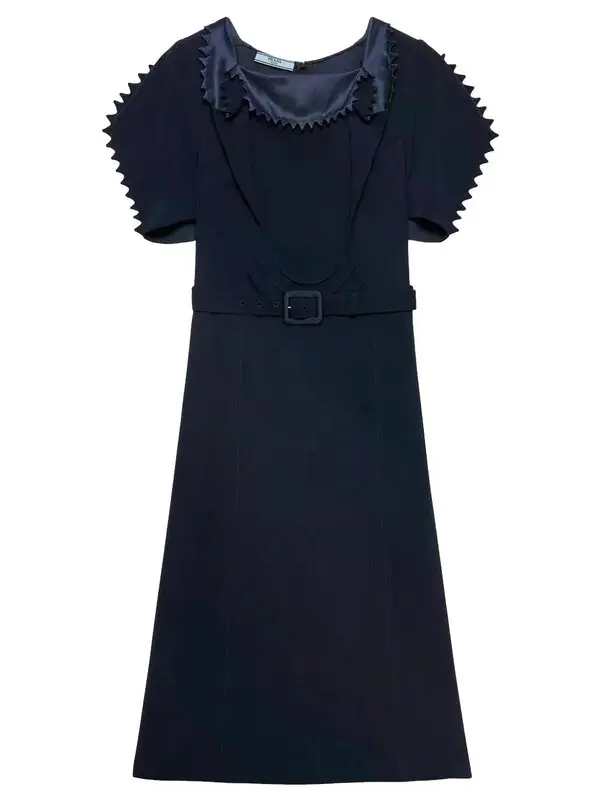Prada Satin-crepe Midi Dress - Blue