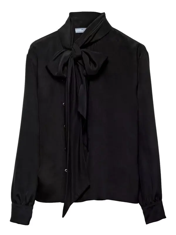 Prada Marocain Shirt - Black
