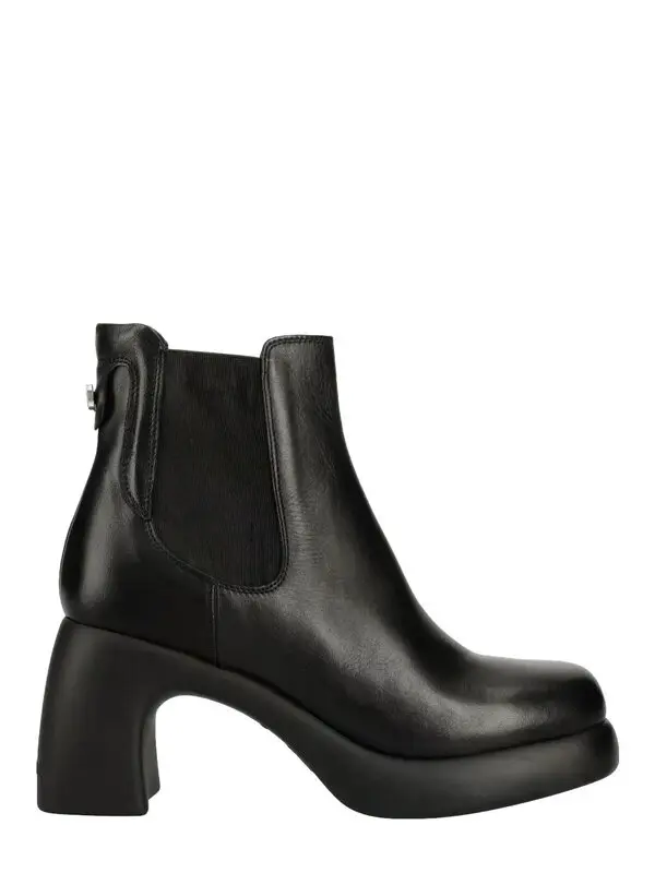 Karl Lagerfeld Leather Ankle Boots - Black