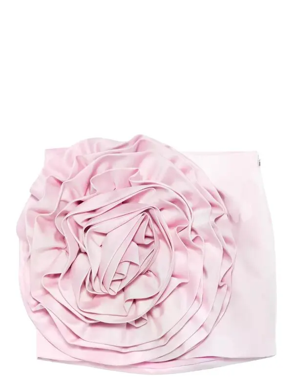 ROTATE BY BIRGER CHRISTENSEN Floral-appliqué Mini Skirt - Pink
