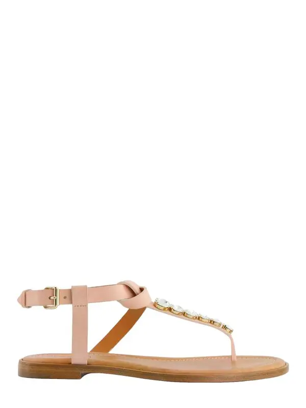 Giambattista Valli Crystal-embellished Thong Sandals - Pink