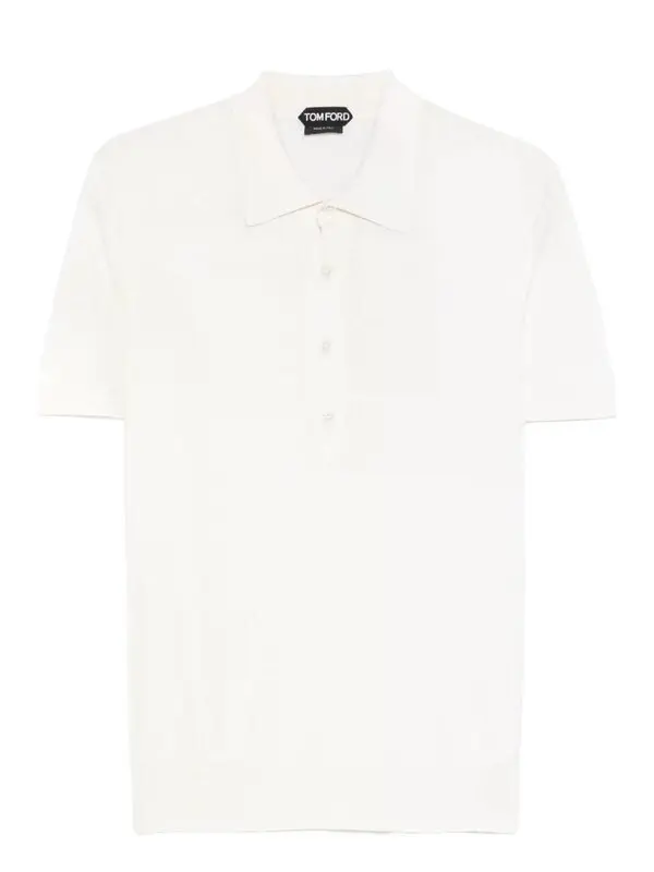 TOM FORD Fine-knit Polo Shirt - Neutrals