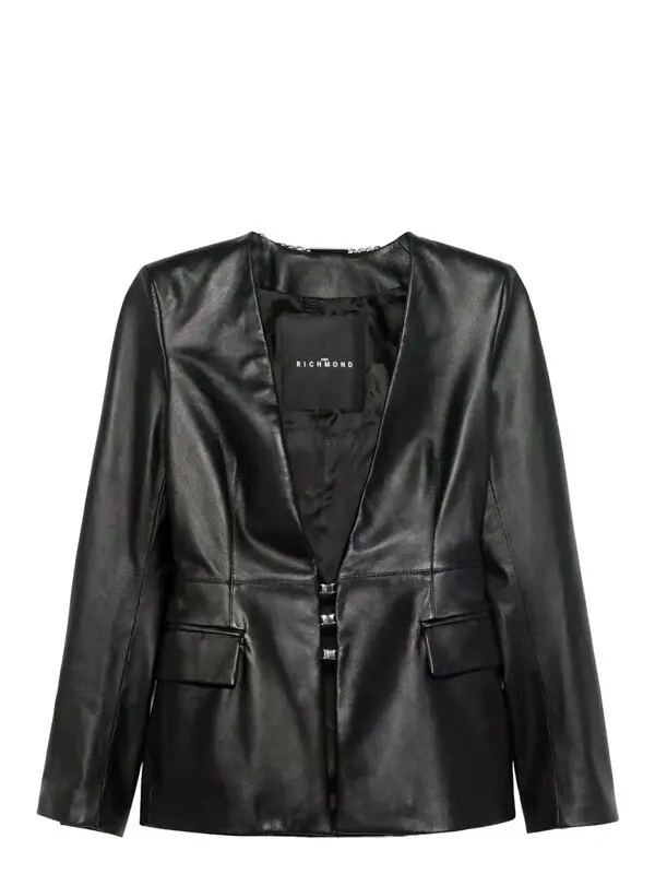 John Richmond Leather Jacket - Black