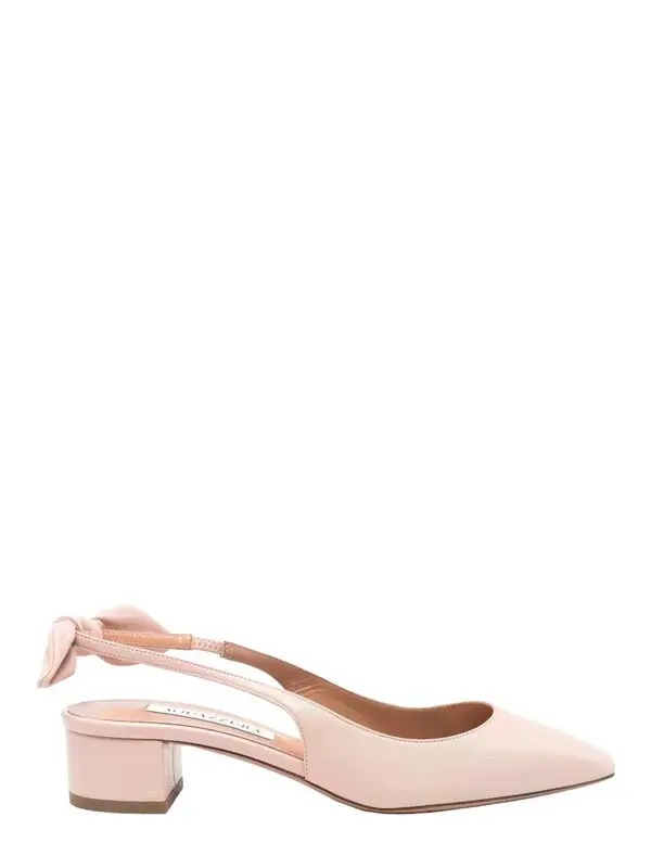 AQUAZZURA Very Bow Tie Ballerinas - Pink