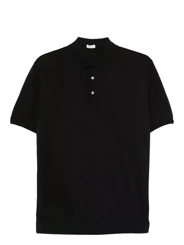 Caruso Cotton Polo Shirt - Black