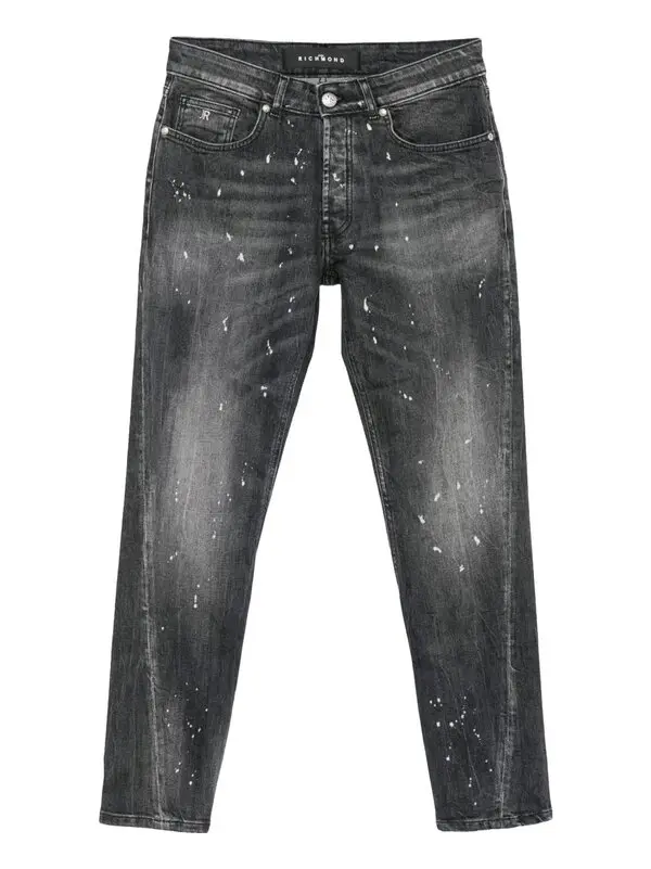 John Richmond Splattered Jeans - Black