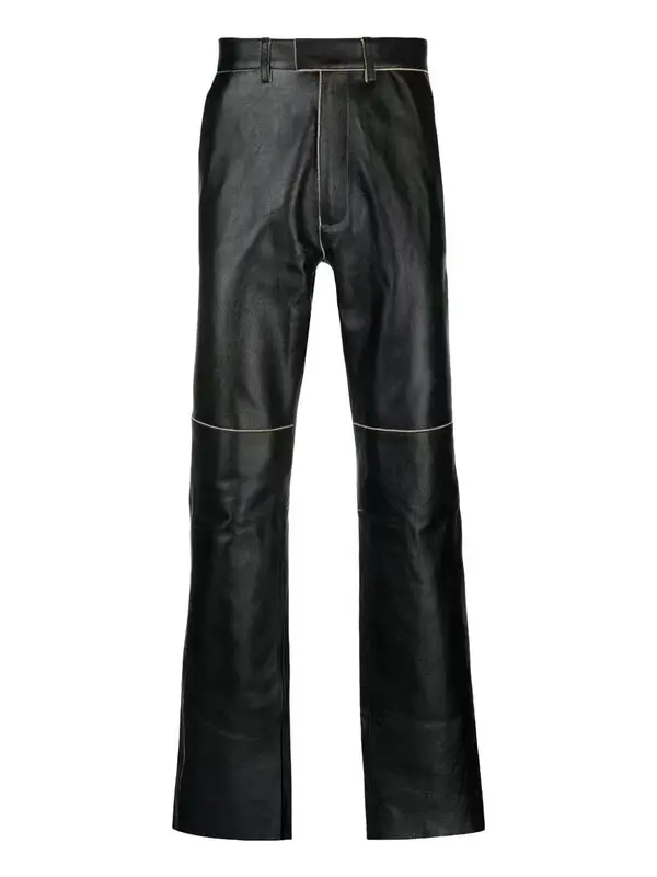 Martine Rose Straight-leg Leather Trousers - Black