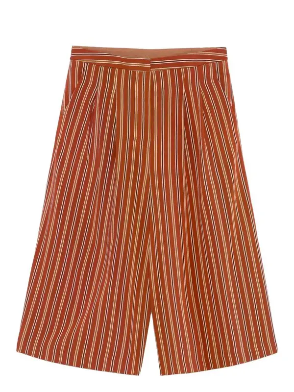 MERCI Cropped Stripe Trousers - Orange