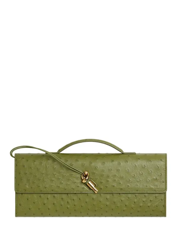 Bottega Veneta Andiamo Clutch - Matcha