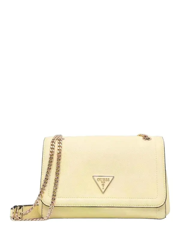Guess Logo-plaque Shoulder Bag - Yellow