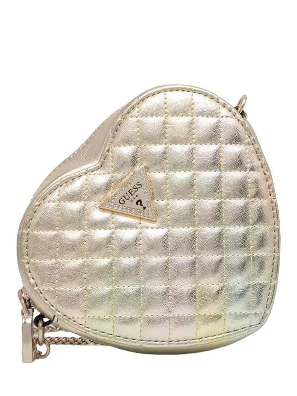Guess Logo-plaque Crossbody Bag - Gold