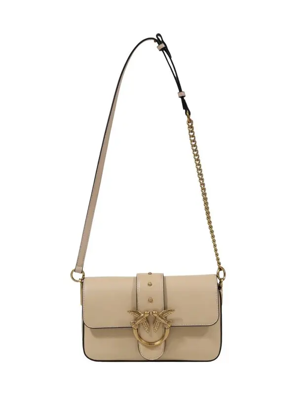 Pinko Mini Bag With Bird Clasp - Beige