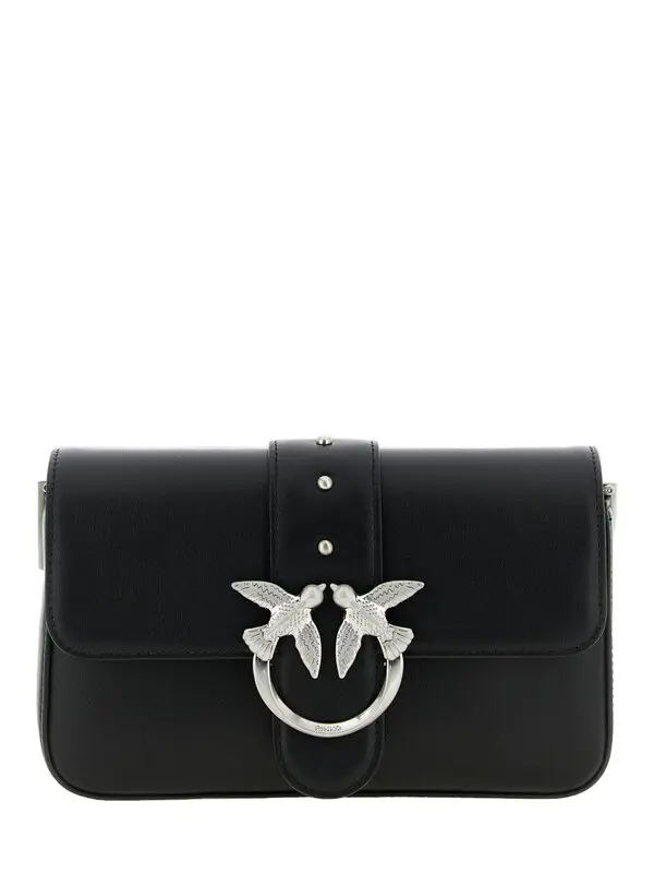 Pinko Mini Bag With Clasp Detail - Black