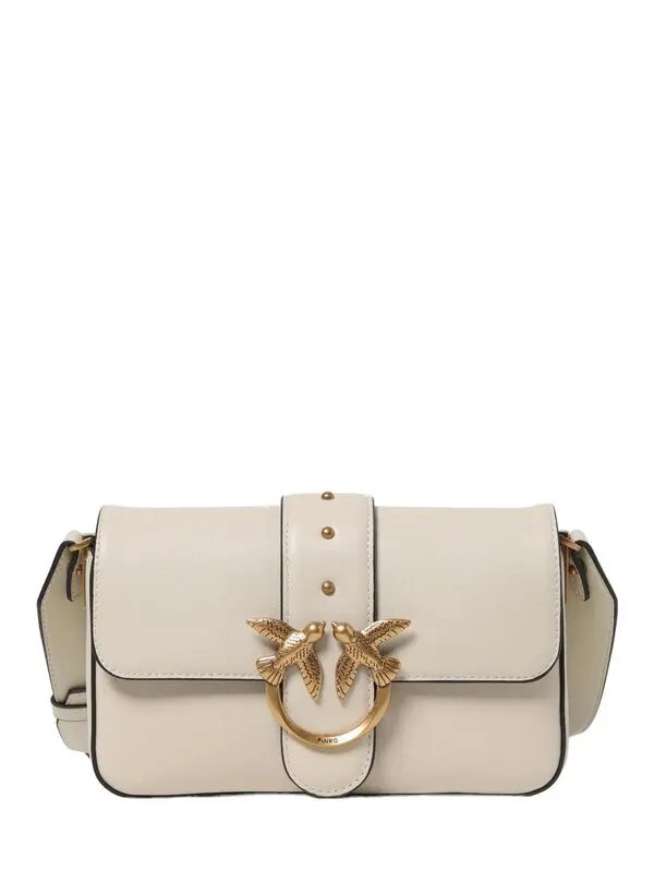 Pinko Mini Bag With Bird Clasp - White