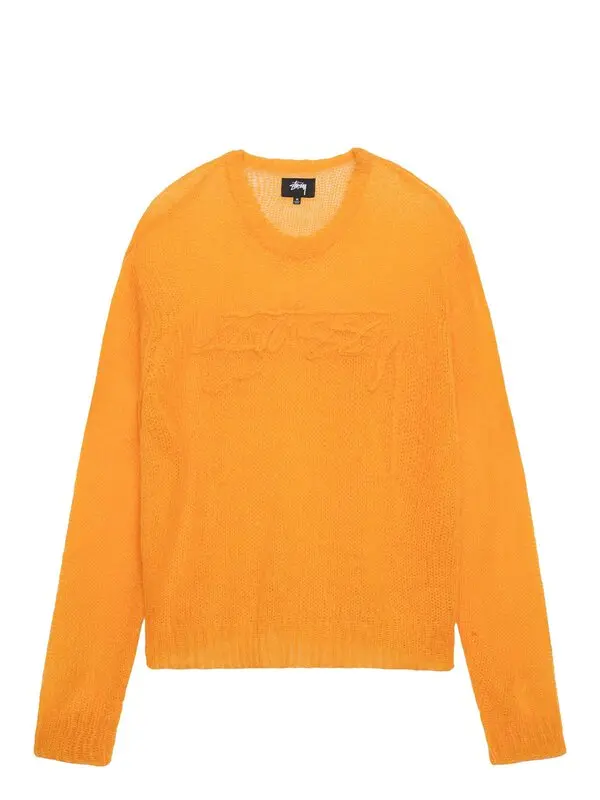 StÜssy Loose Knit Logo Sweater - Orange