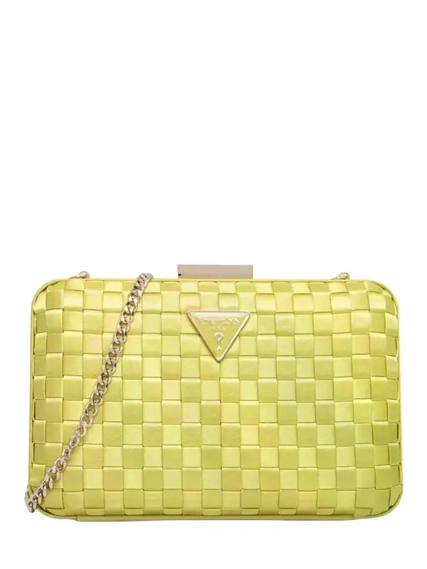 Guess Logo-plaque Clutch - Green
