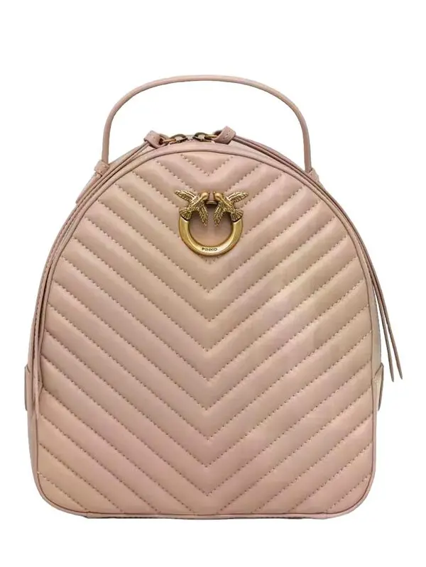Pinko Leather Backpack - Neutrals