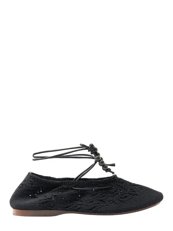 ALOHAS Rosemary Crochet Flat - Black
