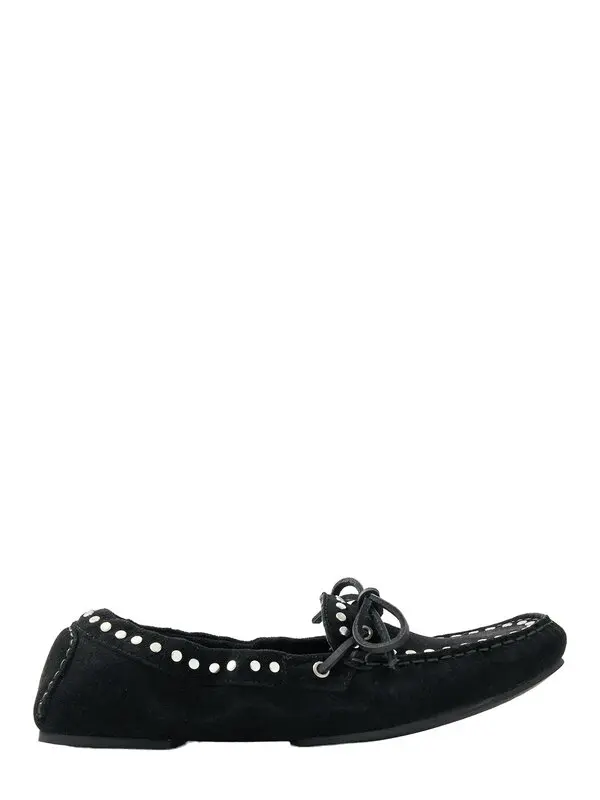 ALOHAS Calla Suede Loafers - Black