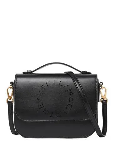 Stella McCartney Logo Messenger Crossbody Bag - Black