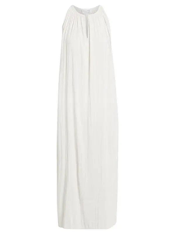 Solid & Striped Gathered Voile Midi Dress - Off-white