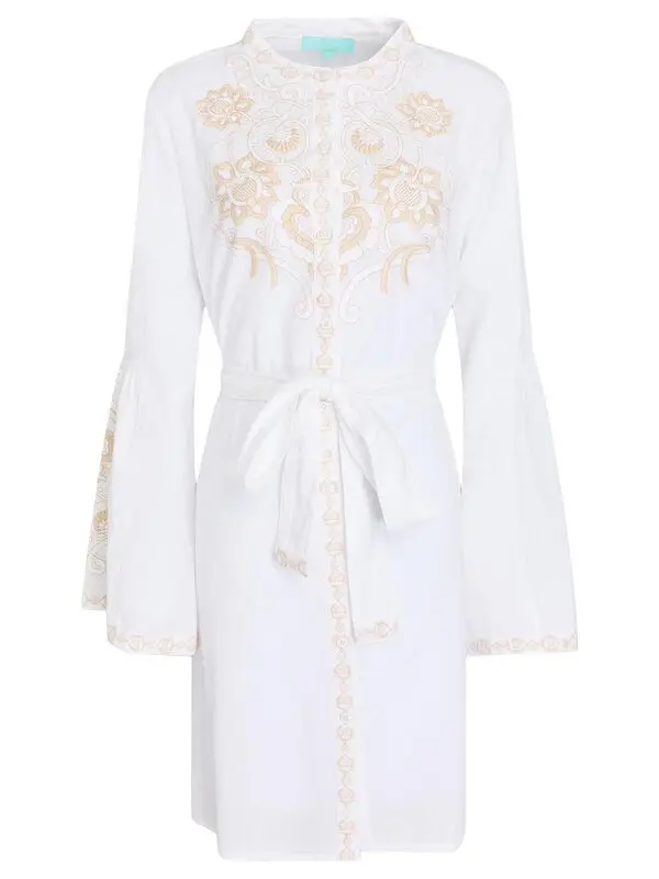 Melissa Odabash Everly Embroidered Mini Dress - White