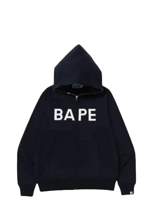 BAPE Full Zip Hoodie - Navy Blue