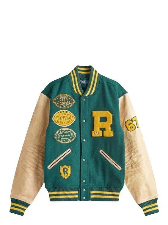 Polo Ralph Lauren Lined Varsity Jacket - Moss Agate