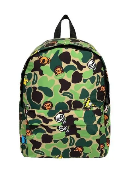 A BATHING APE Abc Milo All Friends Medium Backpack - Green
