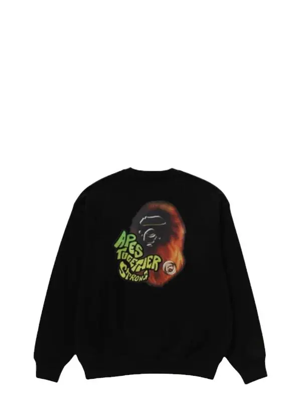 BAPE Sport Graphic Crewneck Sweatshirt - Black