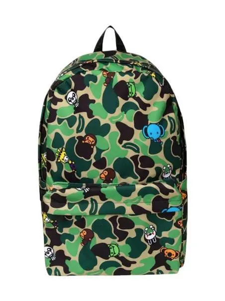 A BATHING APE Abc Milo All Friends Large Backpack - Green
