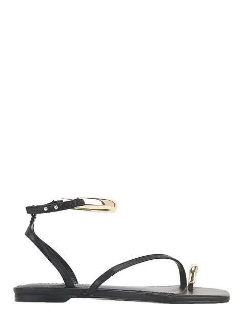 Steve Madden Odyssey Sandal - Black Leather