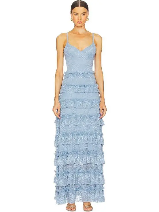 OW Marina Maxi Dress - Ash Blue