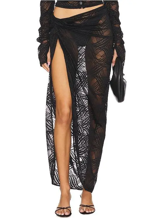 OW Iris Lace Skirt - Black