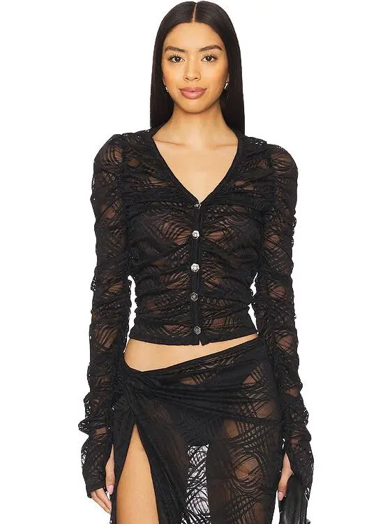 OW Wanted Lace Cardigan - Black