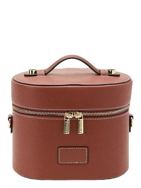 ETOILE COLLECTIVE Oval Toiletry Case - Ginger Brown