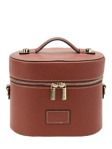 ETOILE COLLECTIVE Oval Toiletry Case - Ginger Brown