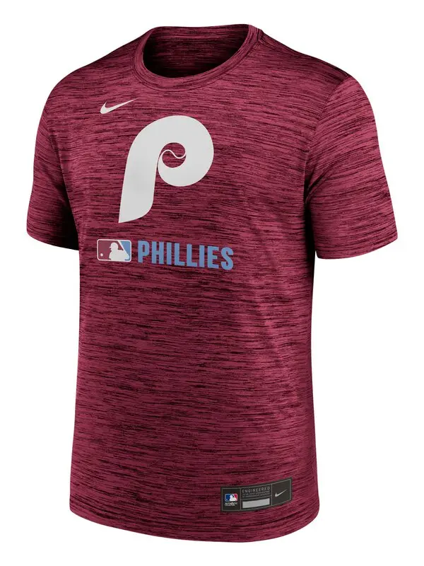 Nike Philadelphia Phillies Authentic Collection Velocity Dri-fit Mlb T-shirt - Red
