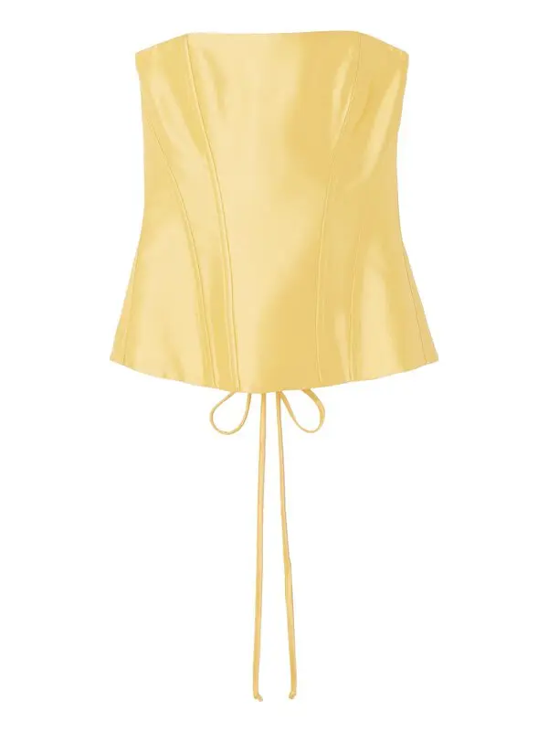 Rosamosario Barbie Taffeta Corset - Yellow