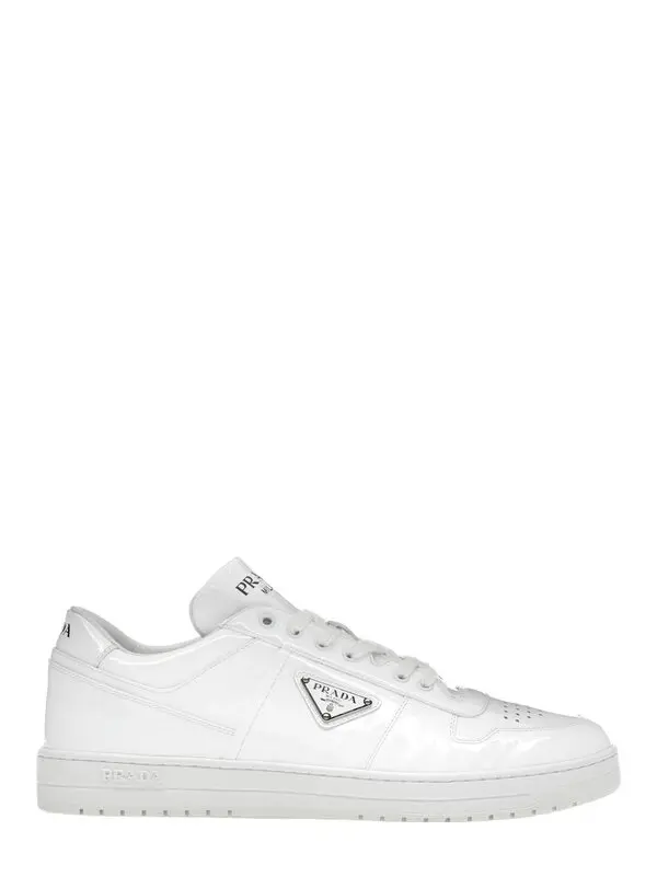 Prada Downtown Low-top Leather Sneakers - White