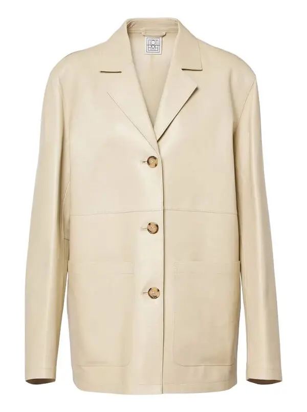 TOTEME Leather Jacket - Beige
