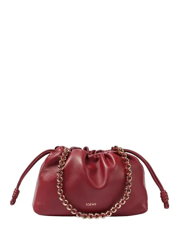 Loewe Flamenco Medium Clutch - Red