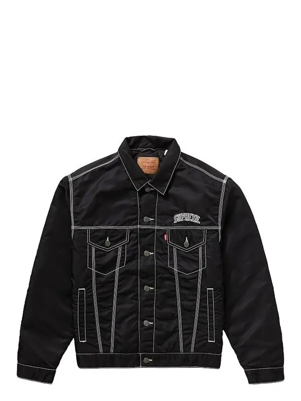 Supreme Levi's Nylon Trucker Jacket - Black