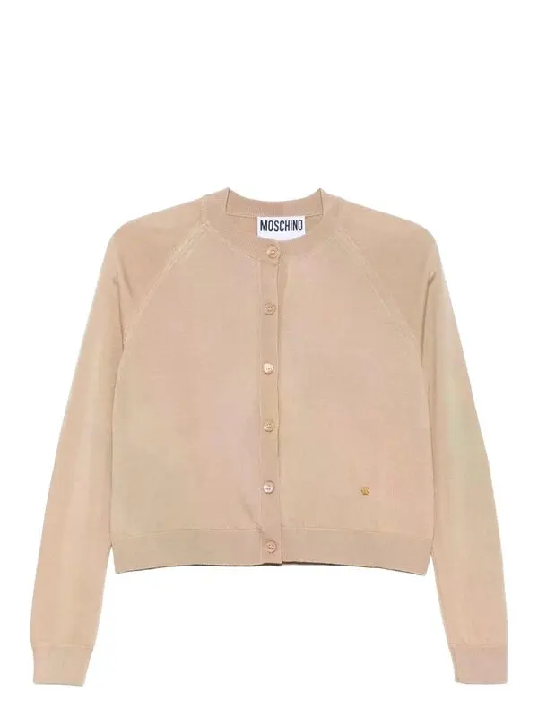 Moschino Crew-neck Cardigan - Neutrals