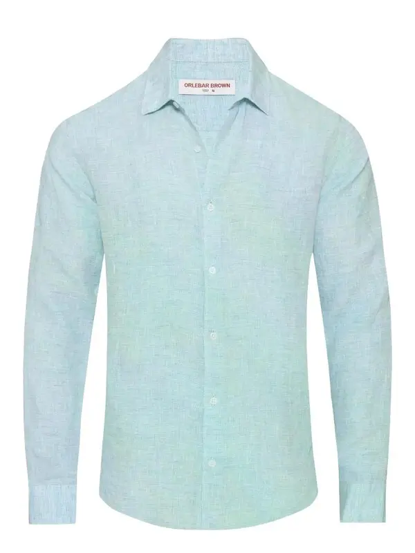 Orlebar Brown Giles Linen Shirt - Blue