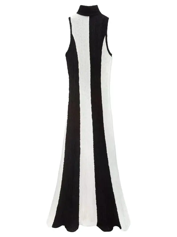 MSGM Striped Maxi Dress - Black