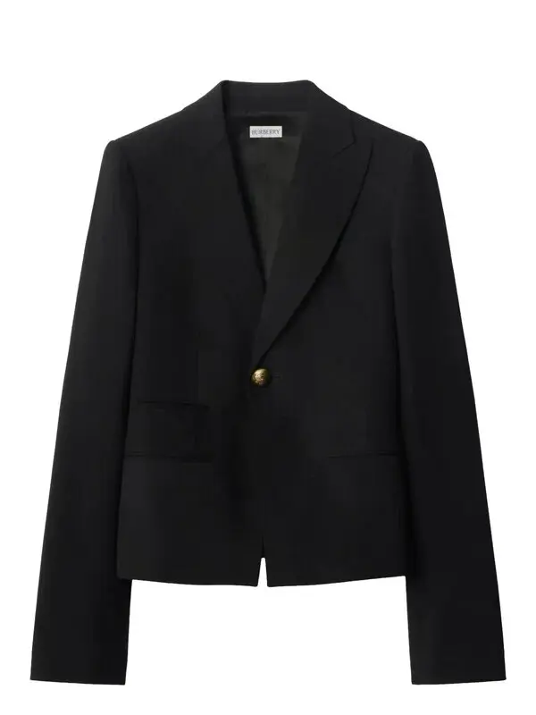 Burberry Wool Single-breasted Blazer - Black