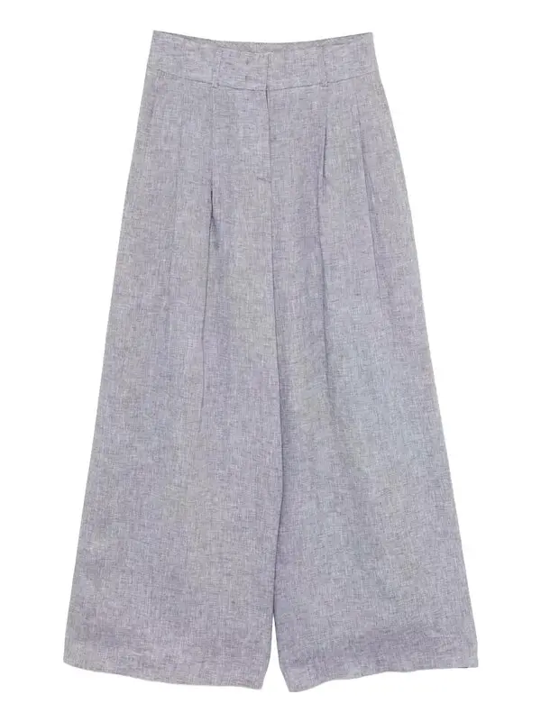 Peserico Pleated Palazzo Trousers - Grey