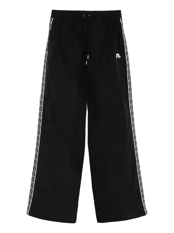 MARINE SERRE Embroidered-logo Track Pants - Black